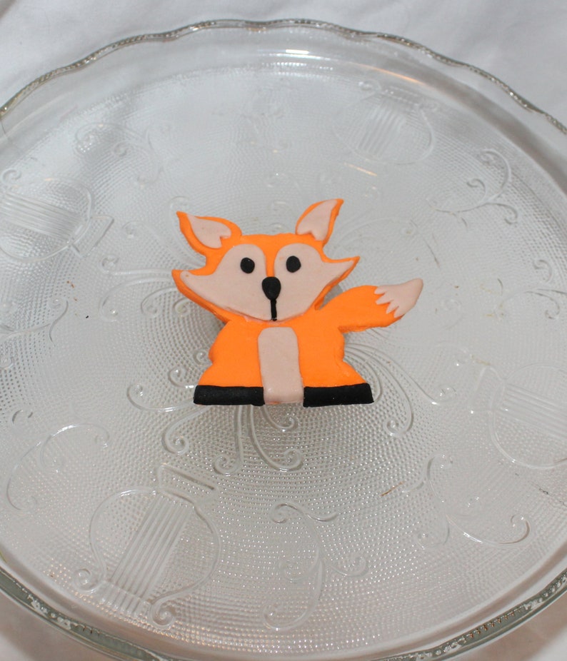 Fondant Woodland Animal Cake Topper Fondant Fox Fondant - Etsy