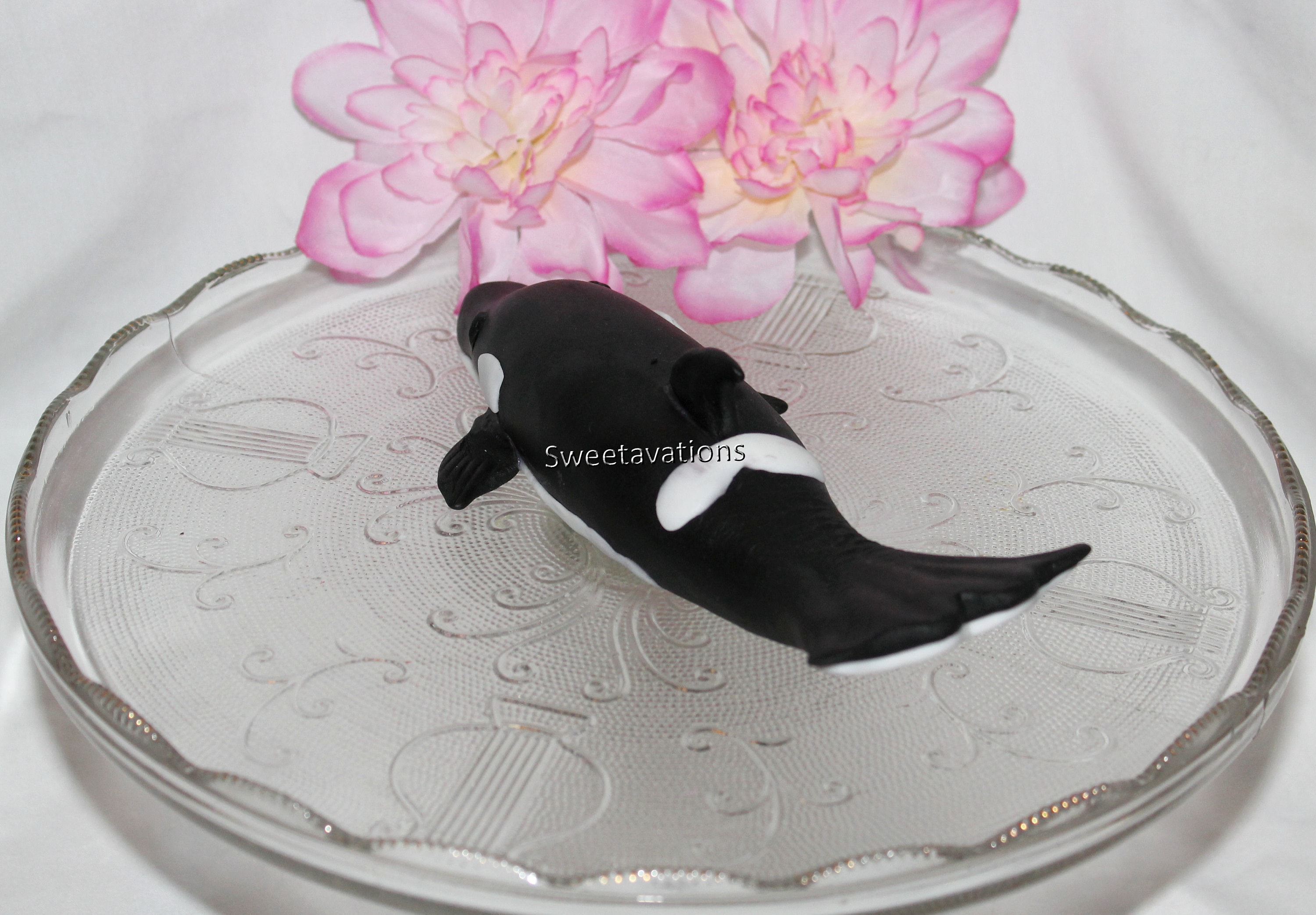 Fondant Orca Cake Topper Orca Topper Fondant Killer Whale | Etsy