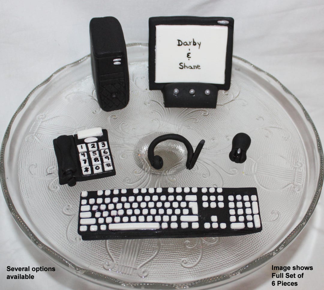 Fondant Computer Cake Topper, Programmer Birthday, Programmer ...