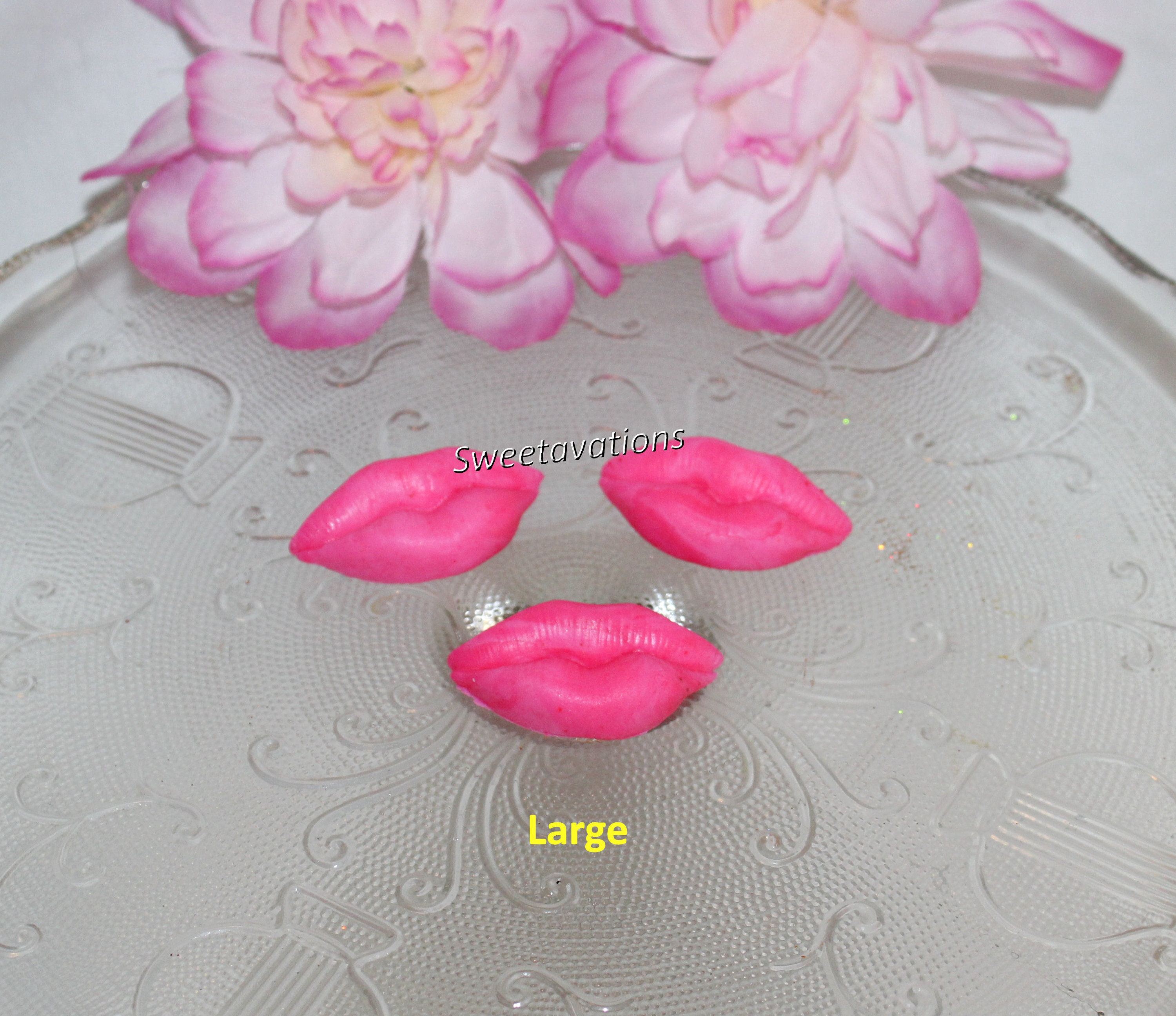 Fondant Lips Cake Topper Fondant Lips Cupcake Topper Lips - Etsy