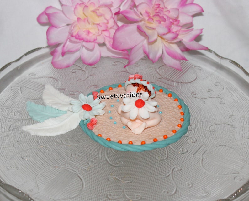 Fondant Native American Baby Cake Topper Tribal Baby Topper | Etsy