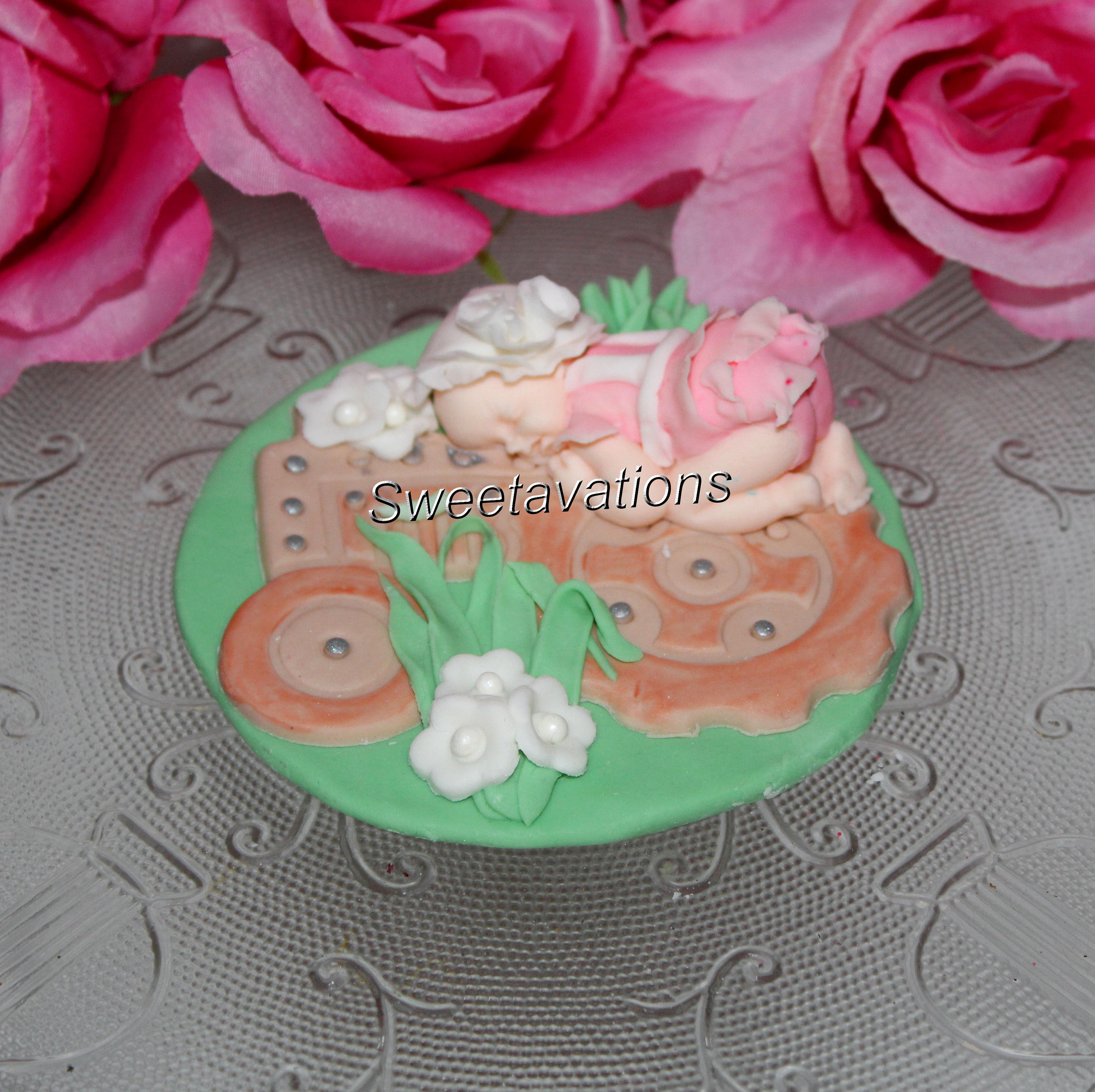 Fondant Baby Farmer Cake Topper Farmer Baby Topper | Etsy