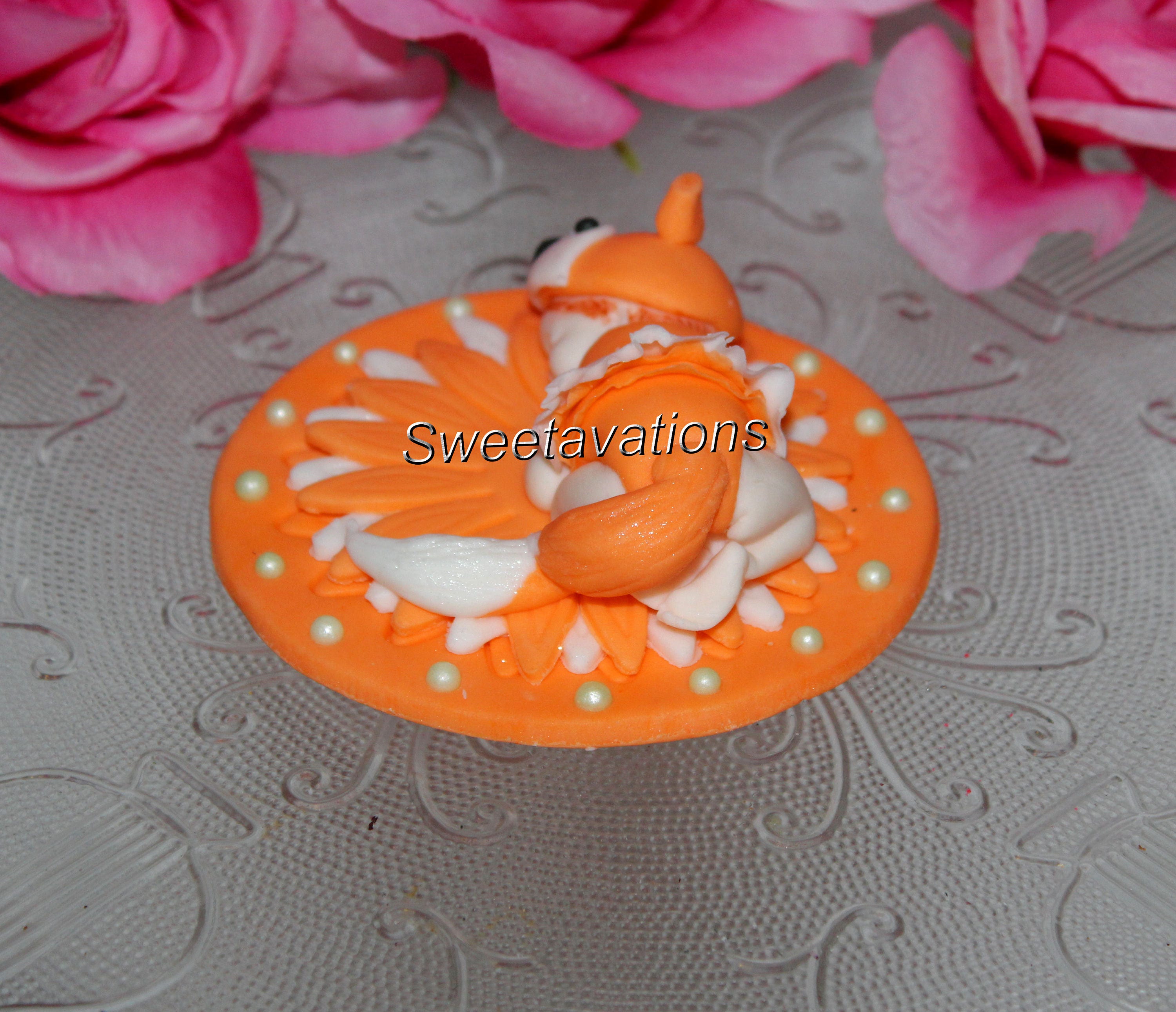 Fondant Baby Fox Cake Topper Fondant Baby Baby Fox Shower | Etsy