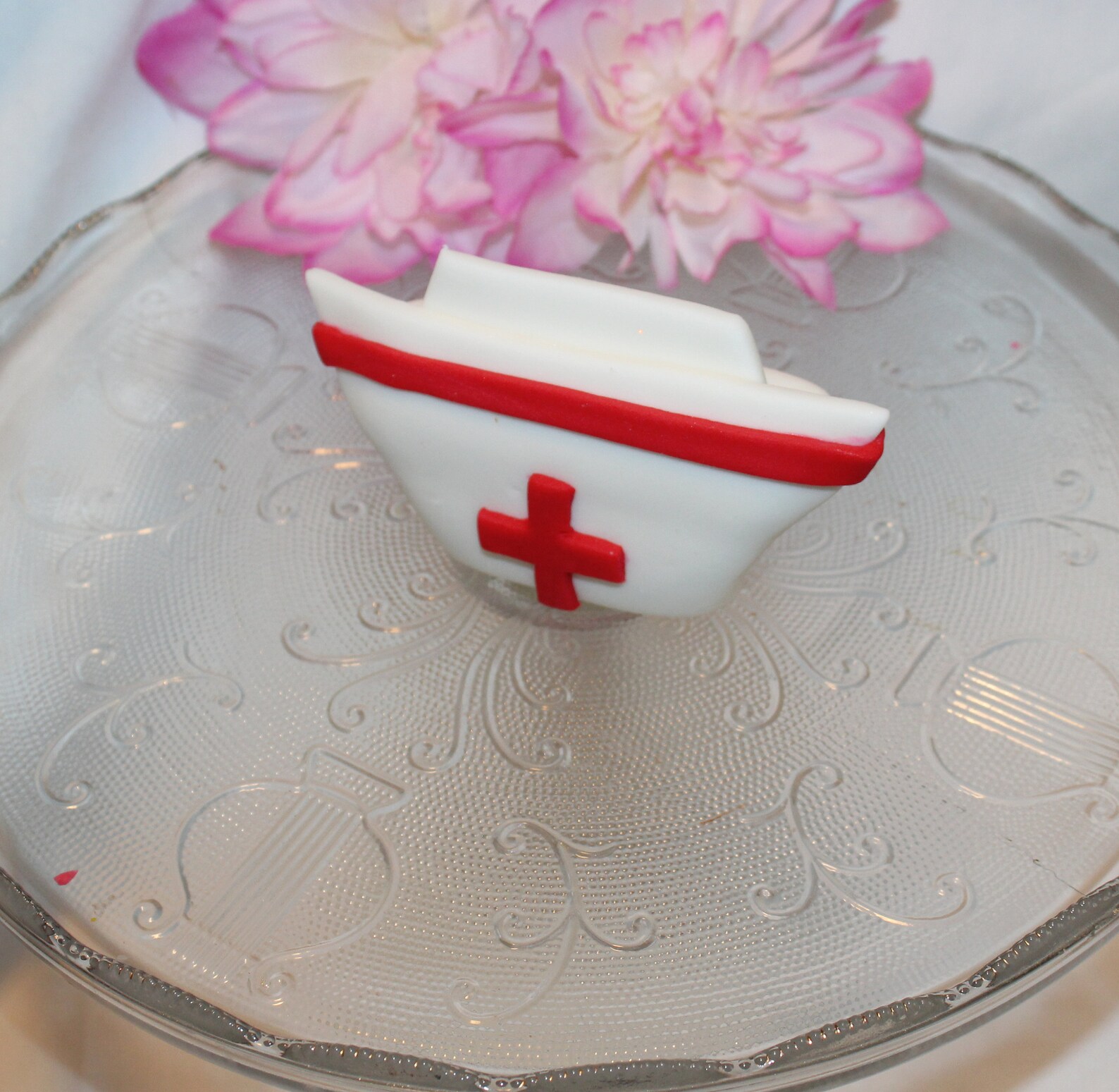 Fondant Nurse Cap Cake Topper Nurse Hat Topper Fondant - Etsy