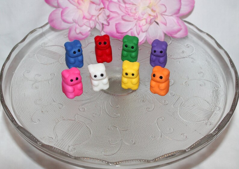 Fondant Gummy Bear Cake Topper Gummy Bear Cupcake Topper Etsy