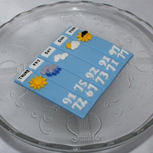 Fondant Weather Cake Topper - Weather Forecast - Fondant Meteorologist ...
