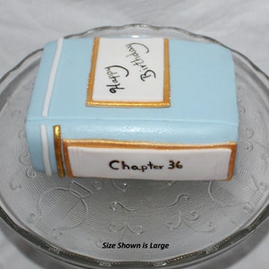 Fondant Book Cake Topper - Book Topper - Fondant Birthday - Birthday ...