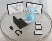 Fondant Computer Cake Topper Fondant Programmer Fondant - Etsy