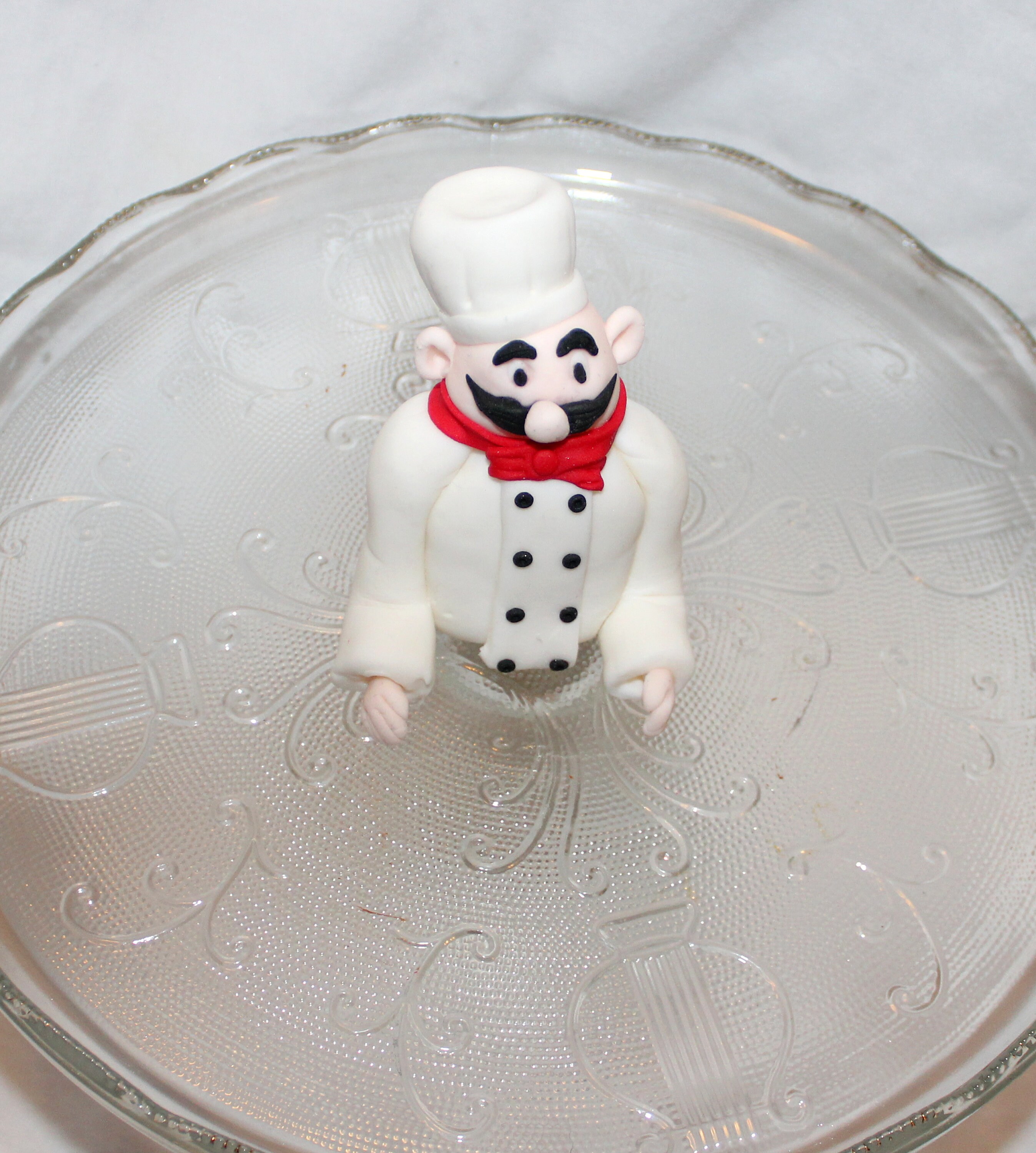 Fondant Chef Cake Topper Chef Topper Fondant Cook | Etsy