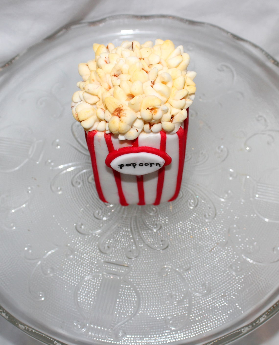 Fondant Popcorn Cake Topper Popcorn Topper Popcorn Theme | Etsy