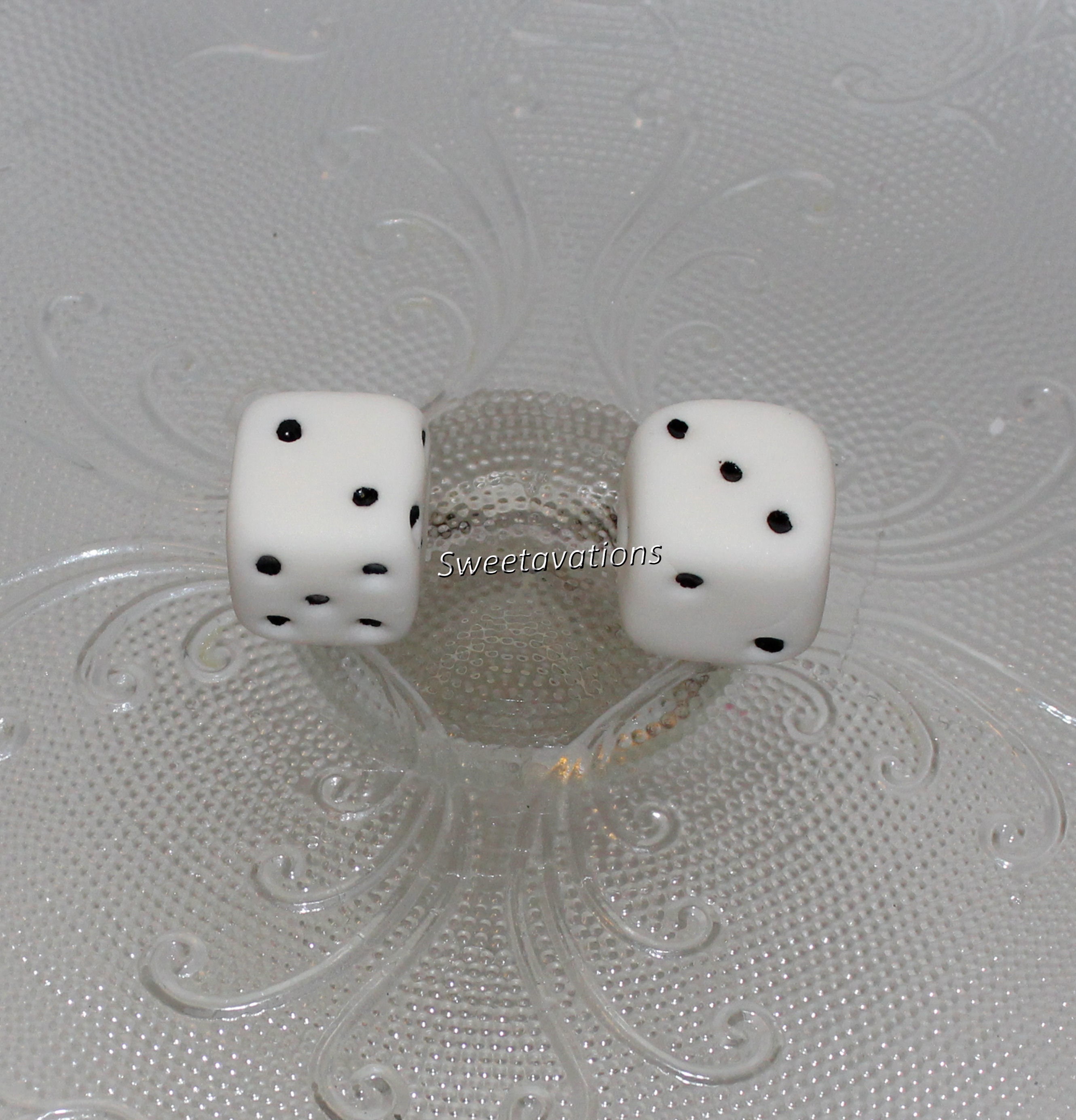 Fondant Dice Cake Topper Casino Topper Fondant Casino - Etsy