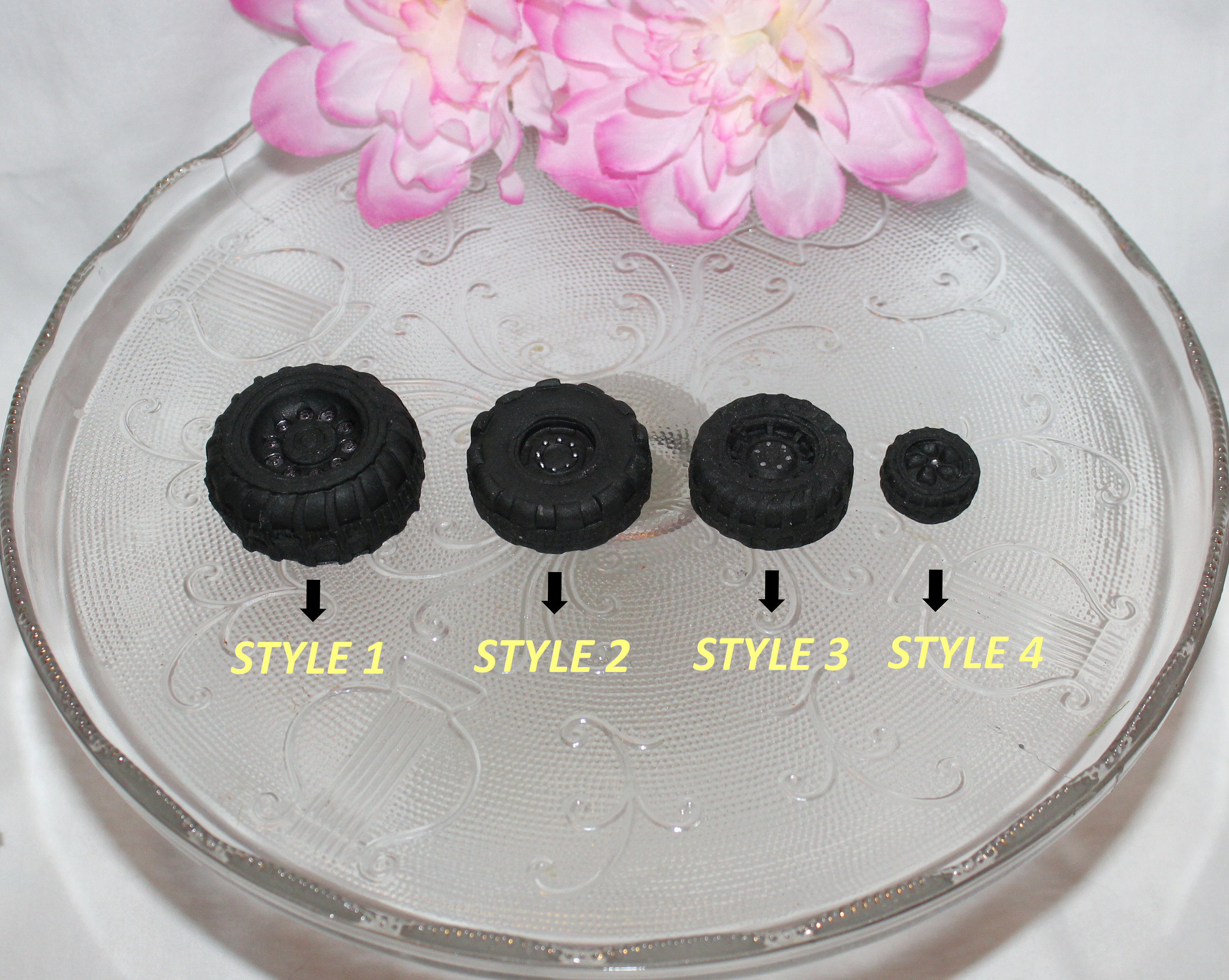 Fondant Tire Cake Topper Tire Topper Fondant Tires | Etsy