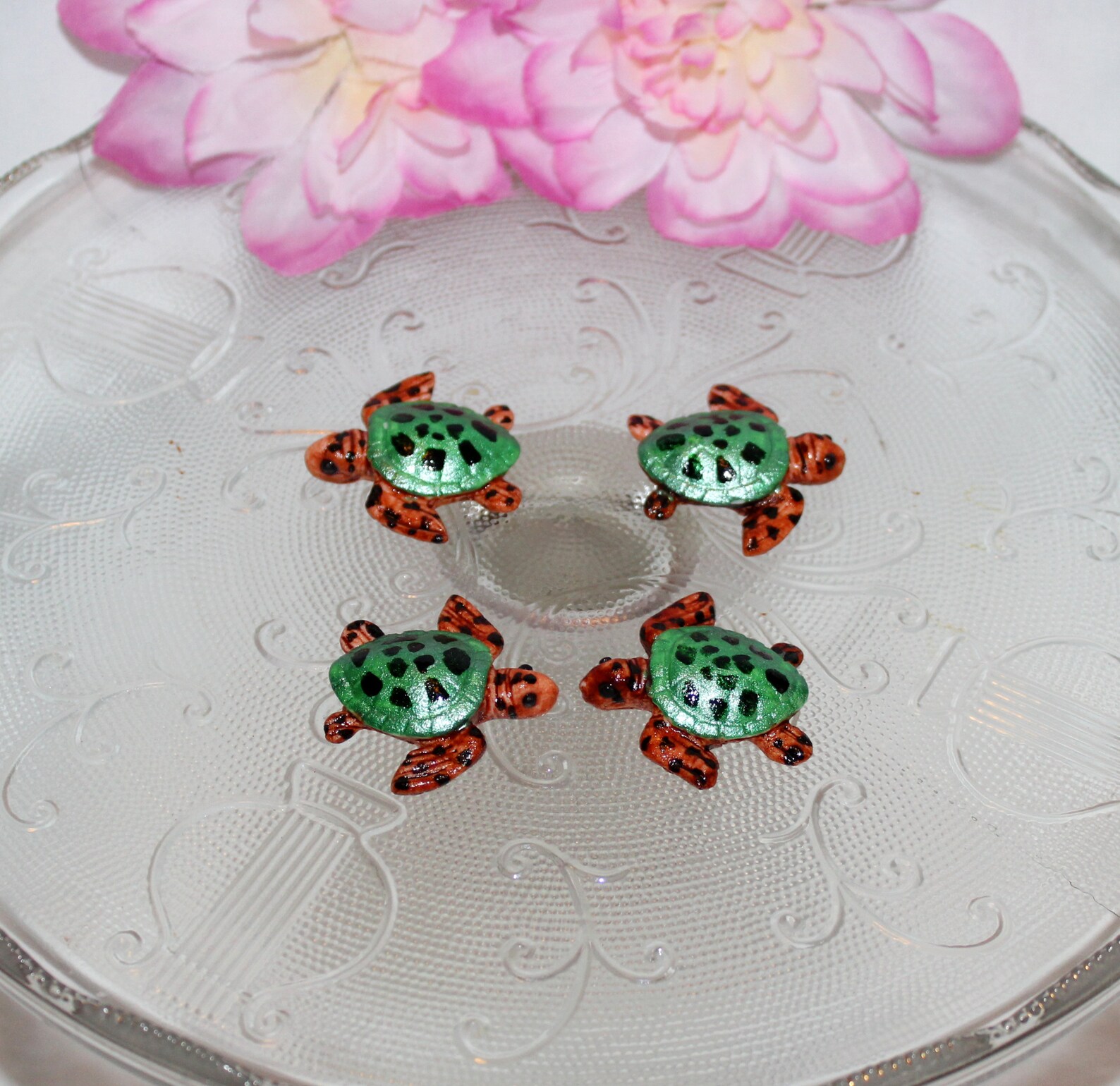 Fondant Turtle Cake Topper Fondant Sea Turtle Turtle - Etsy