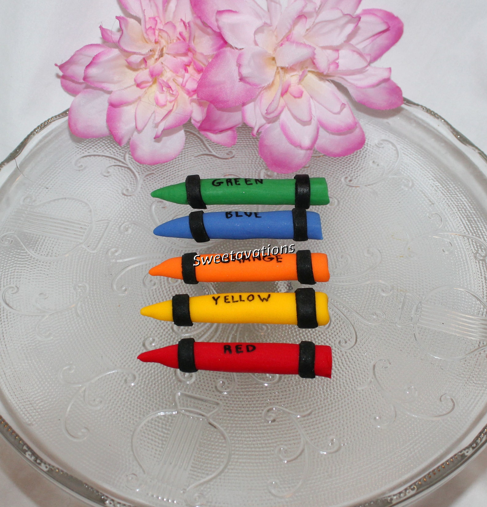 Fondant Crayon Cake Topper Crayon Topper Fondant Art Art - Etsy