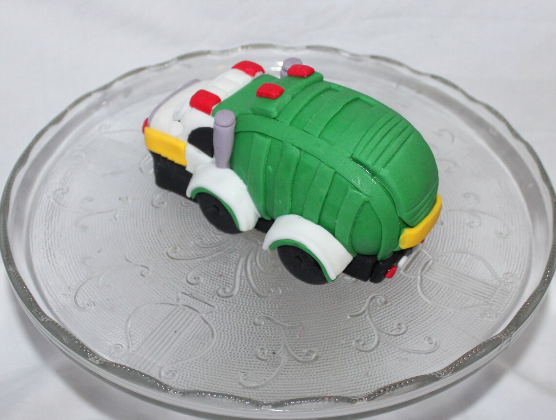 Fondant Garbage Truck Cake Topper Garbage Truck Topper - Etsy