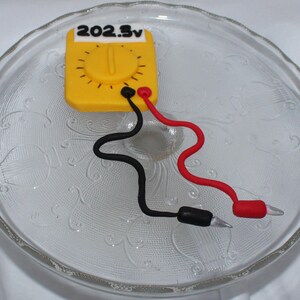 Fondant Volt Meter Cake Topper - Construction Cake Topper - Volt Meter ...