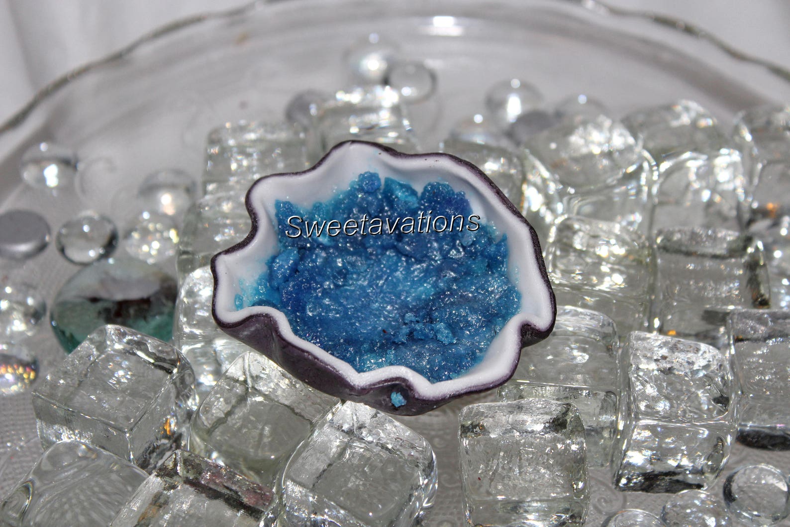 Fondant Geode Cake Topper Geode Topper Fondant Gemstone - Etsy