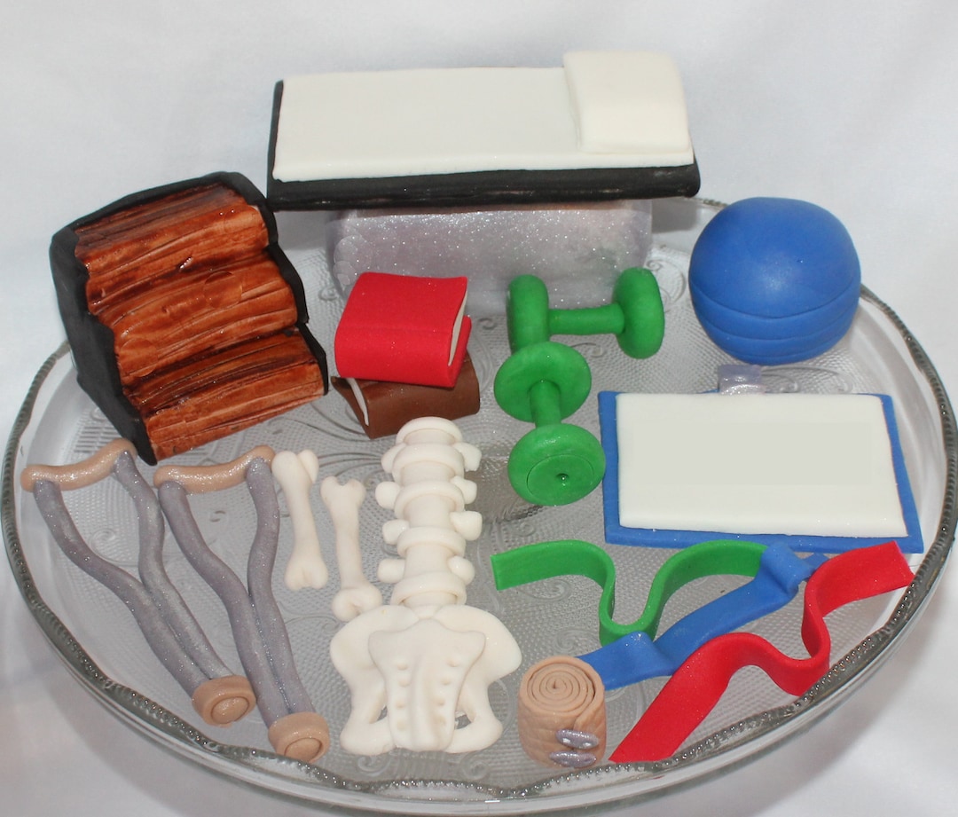 Fondant Physical Therapist Cake Topper, PT Graduation, Doctor ...