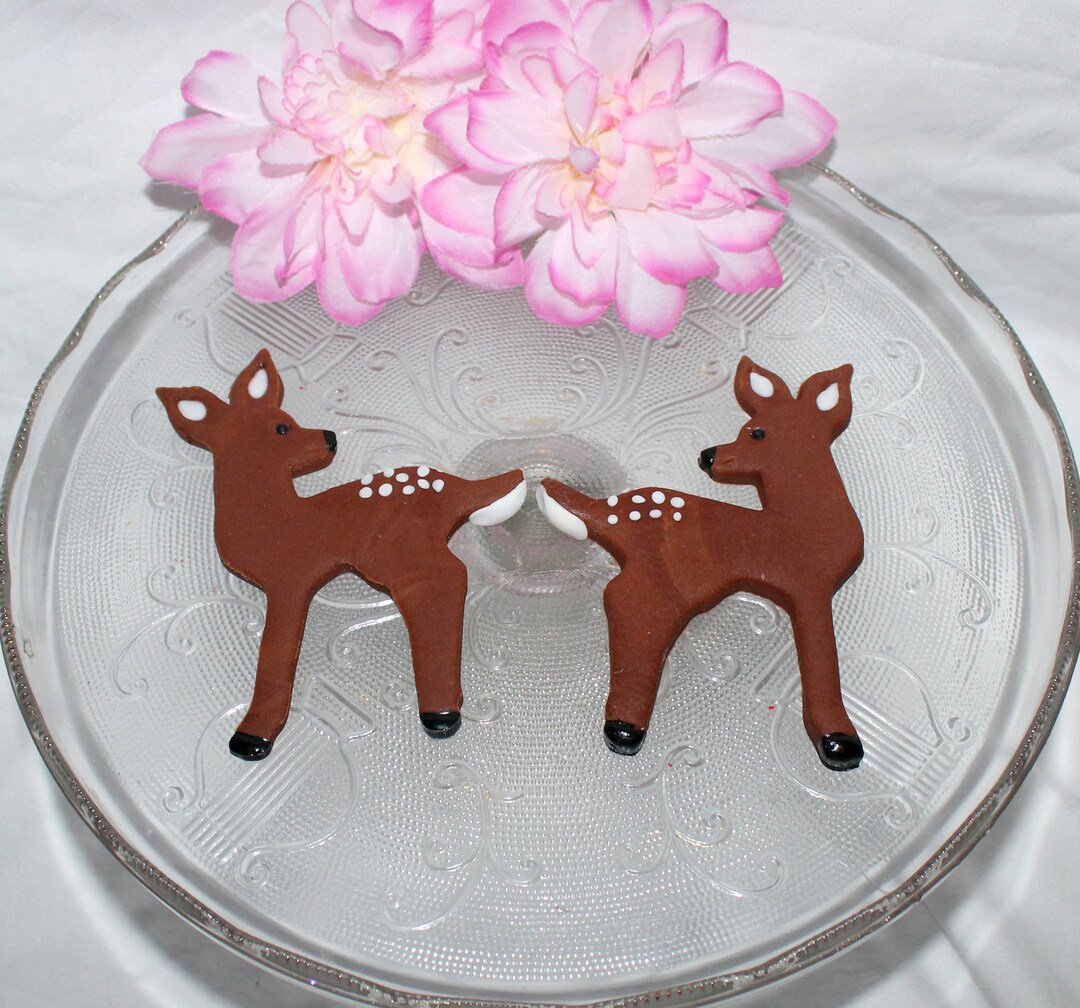 Fondant Deer Cake Topper Woodland Animal Topper Fondant Woodland Animal ...