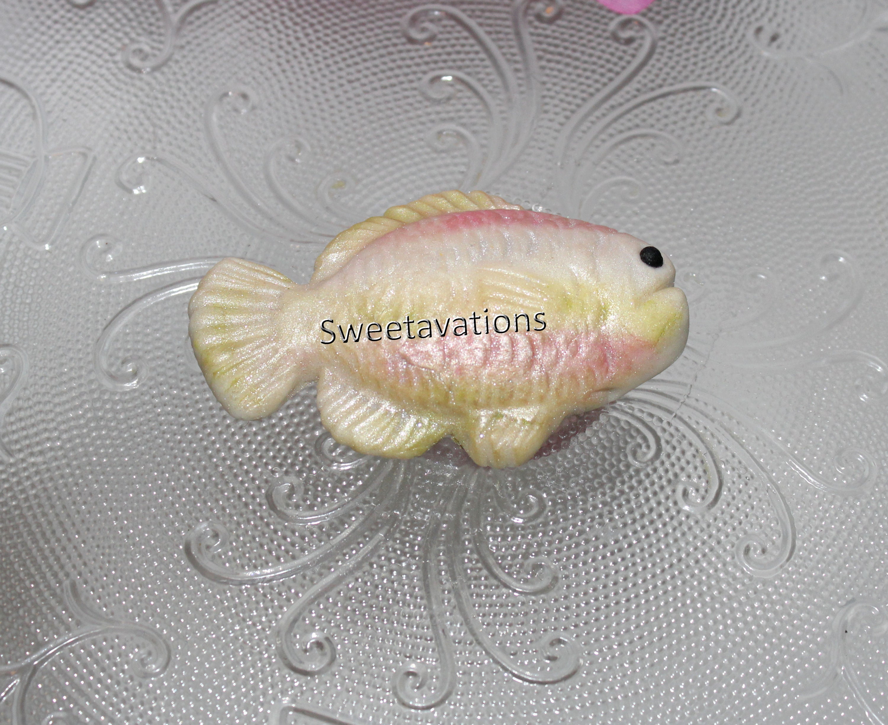 Fondant Fish Cake Topper Fondant Bass Fish Topper - Etsy Australia