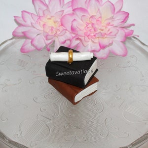 Fondant Graduation Cake Topper Fondant Book Graduation Topper Grad ...