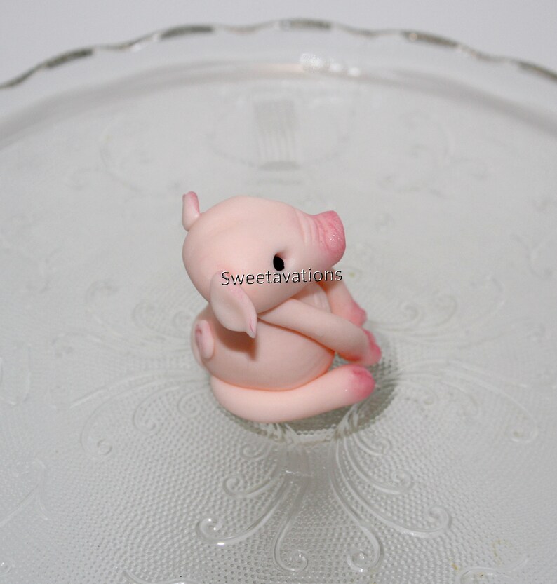 Fondant Pig Cake Topper Pig Topper Fondant Farm Animal - Etsy