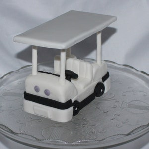 Fondant Golf Cart Cake Topper - Golf Cart Topper - Golf Topper - Golf ...