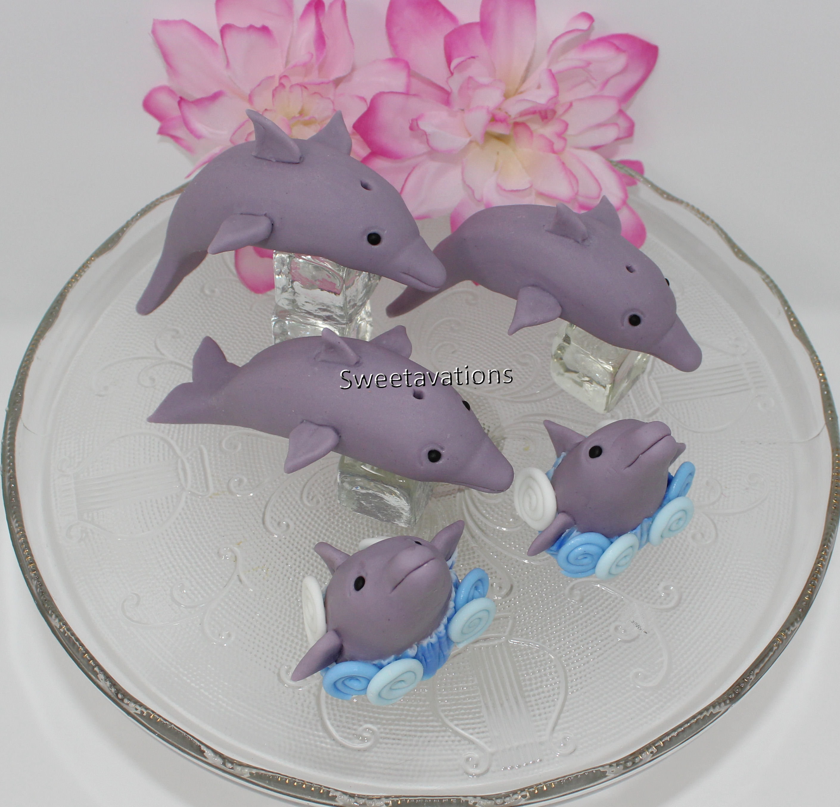 Party Décor Party Supplies Paper & Party Supplies Dolphin Cake Topper ...
