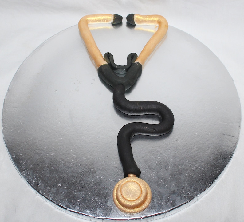 Fondant Medical Cake Topper - Fondant Stethoscope - Doctor Topper ...