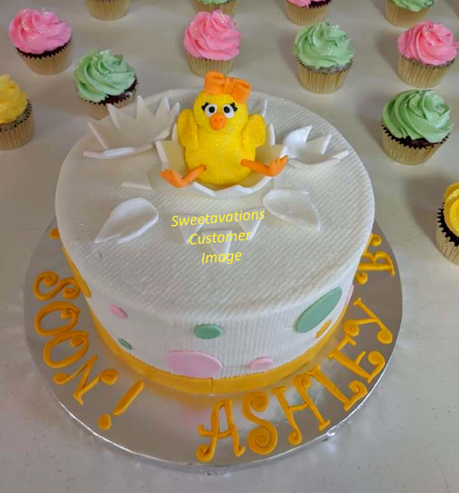 Fondant Hatching Chick Cake Topper Hatching Chick Topper - Etsy