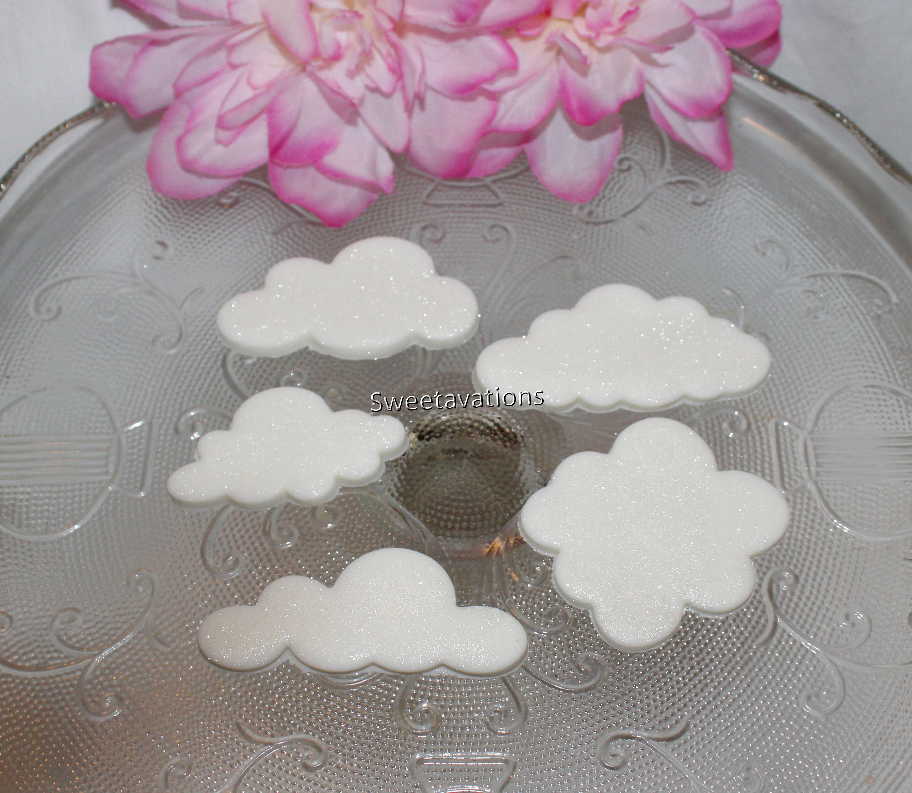 Fondant Cloud Cake Toppers Cloud Toppers Fondant Airplanes | Etsy