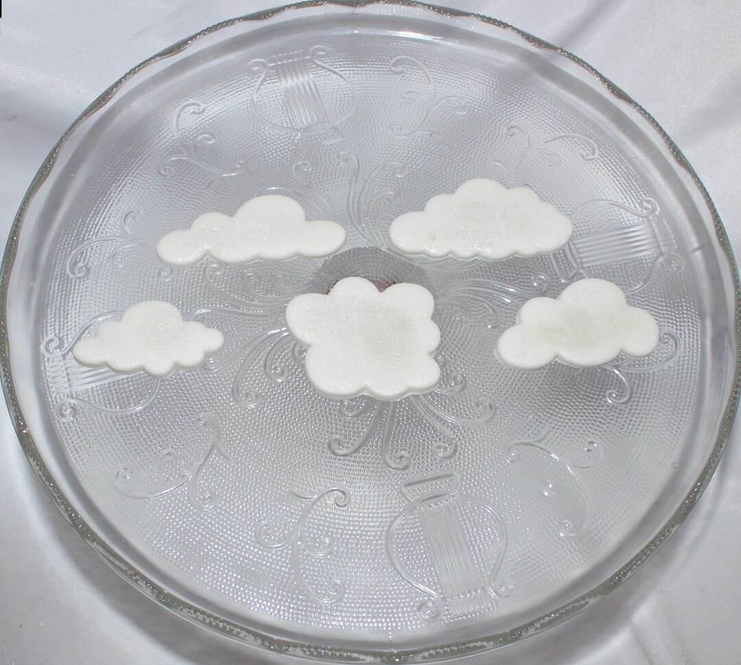 Fondant Cloud Cake Toppers - Cloud Cake Decoration - Weather Cake ...