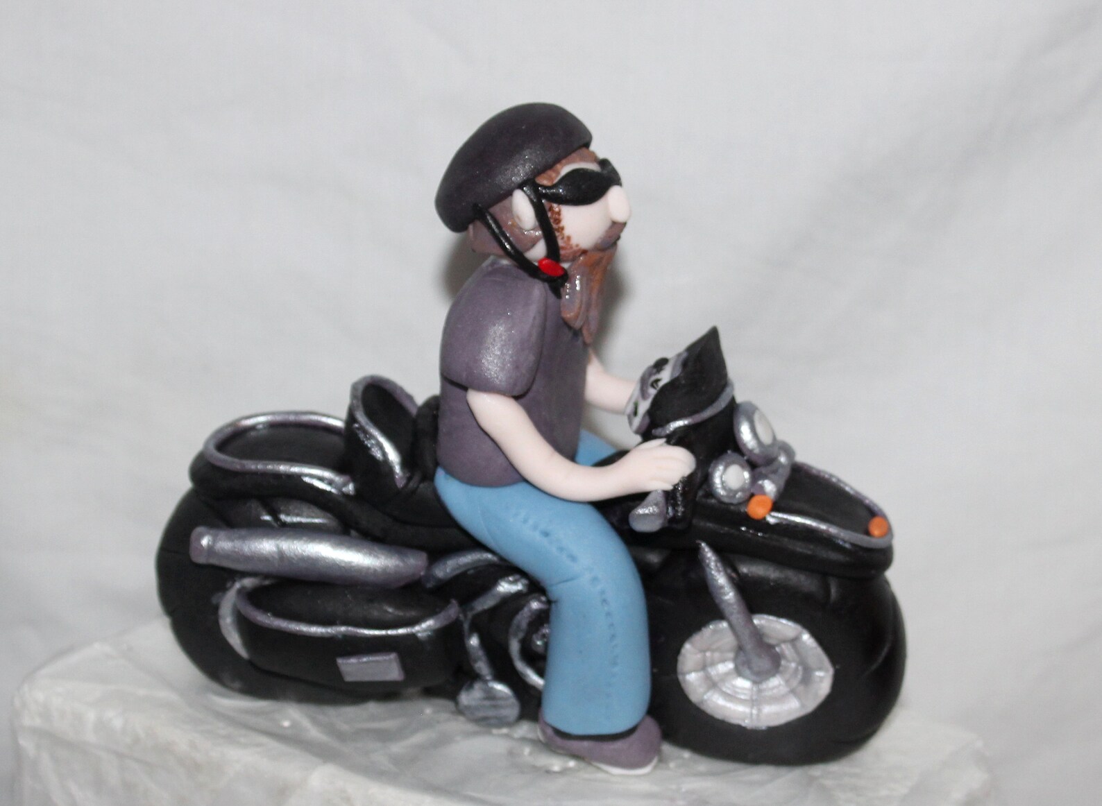 Fondant Motorcycle Cake Topper Motorcycle Topper Fondant - Etsy