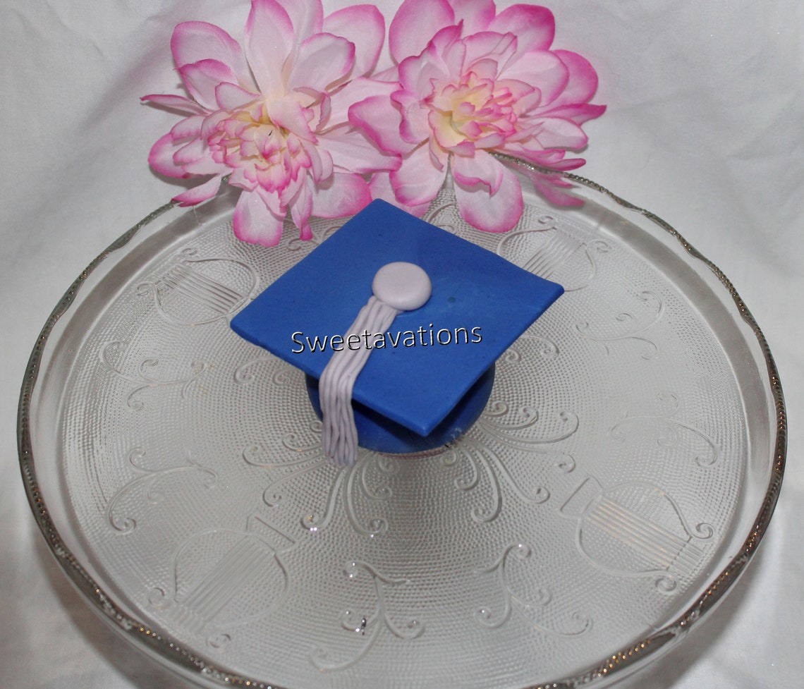 Fondant Graduation Cap Cake Topper Fondant Grad Hat Grad | Etsy