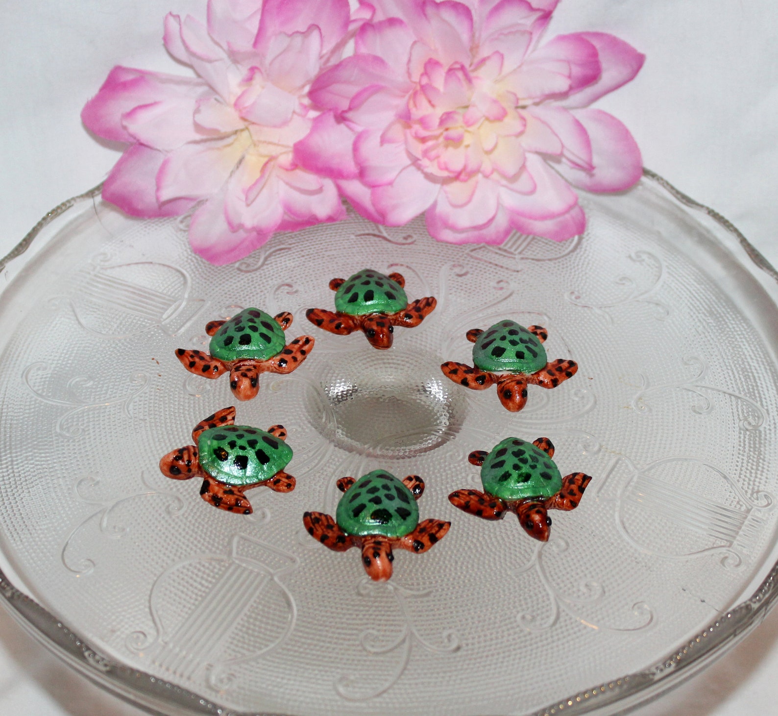 Fondant Turtle Cake Topper Fondant Sea Turtle Turtle - Etsy