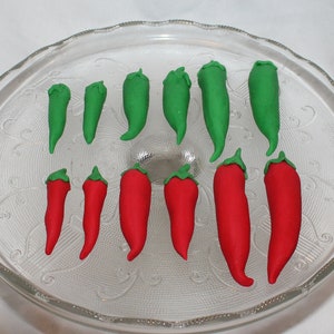 Fondant Chili Pepper Cake Topper - Chili Pepper Topper - Chili Topper ...