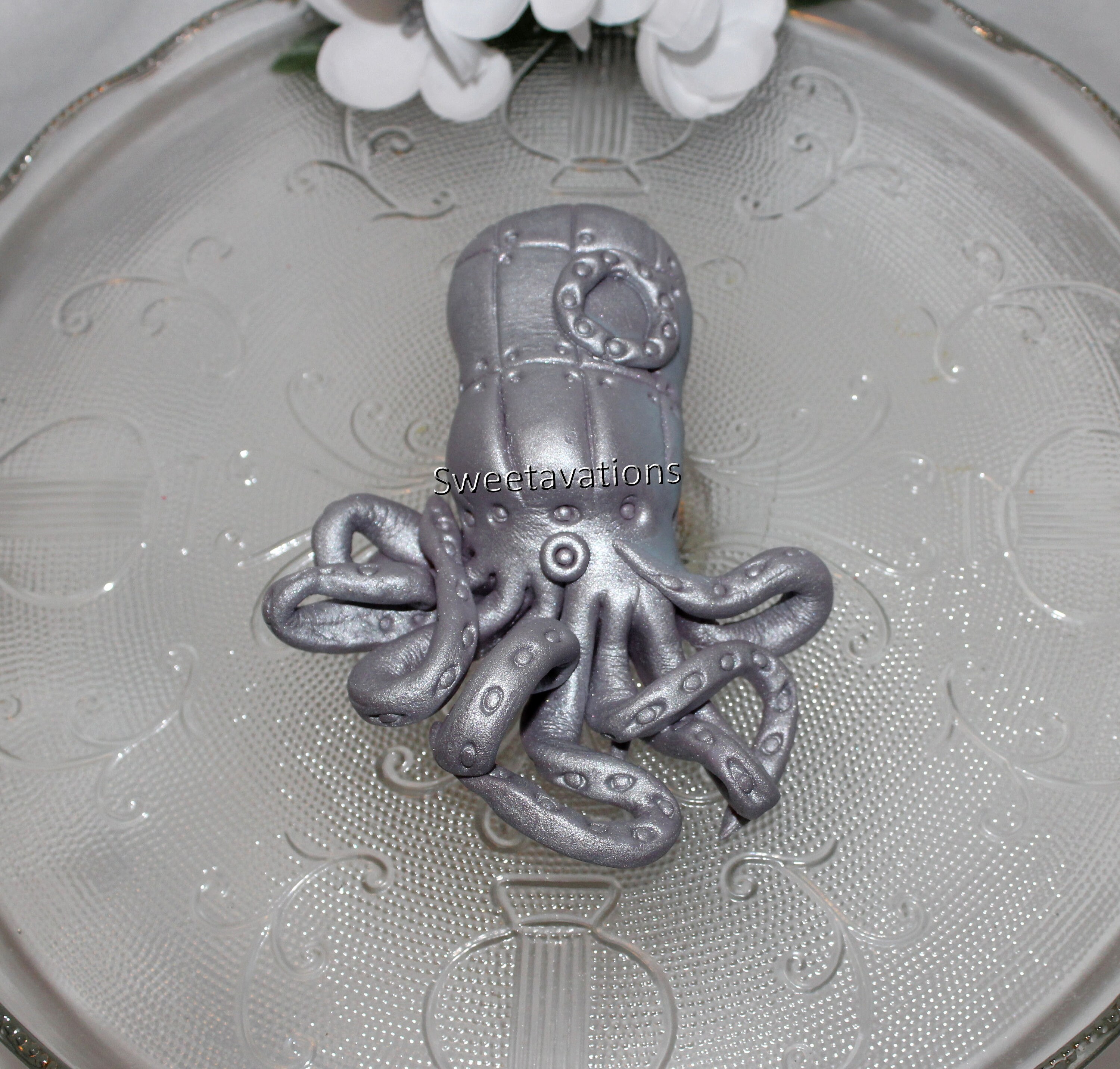 Fondant Octopus Cake Topper Octopus Topper Steampunk | Etsy