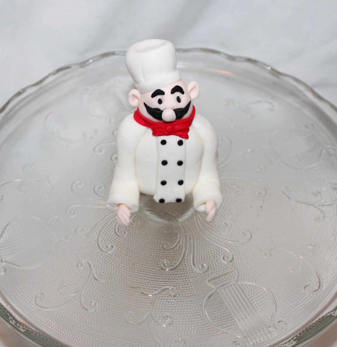 Fondant Chef Cake Topper Chef Topper Fondant Baker - Etsy