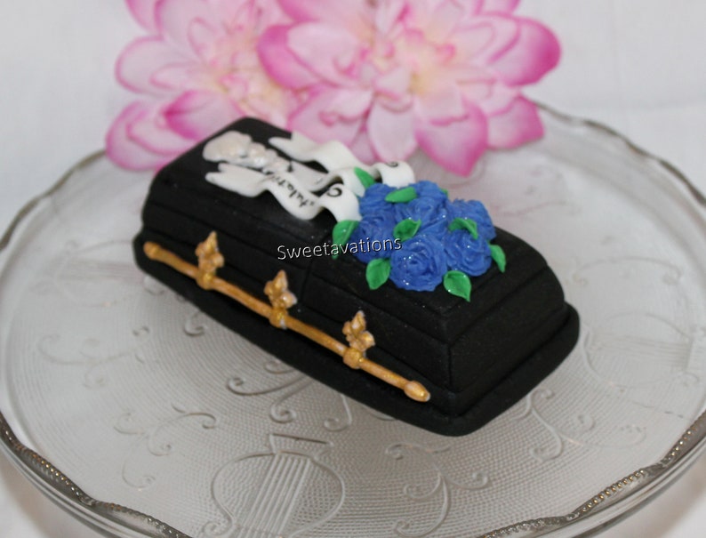 Fondant Coffin Cake Topper Fondant Mortician Mortician - Etsy