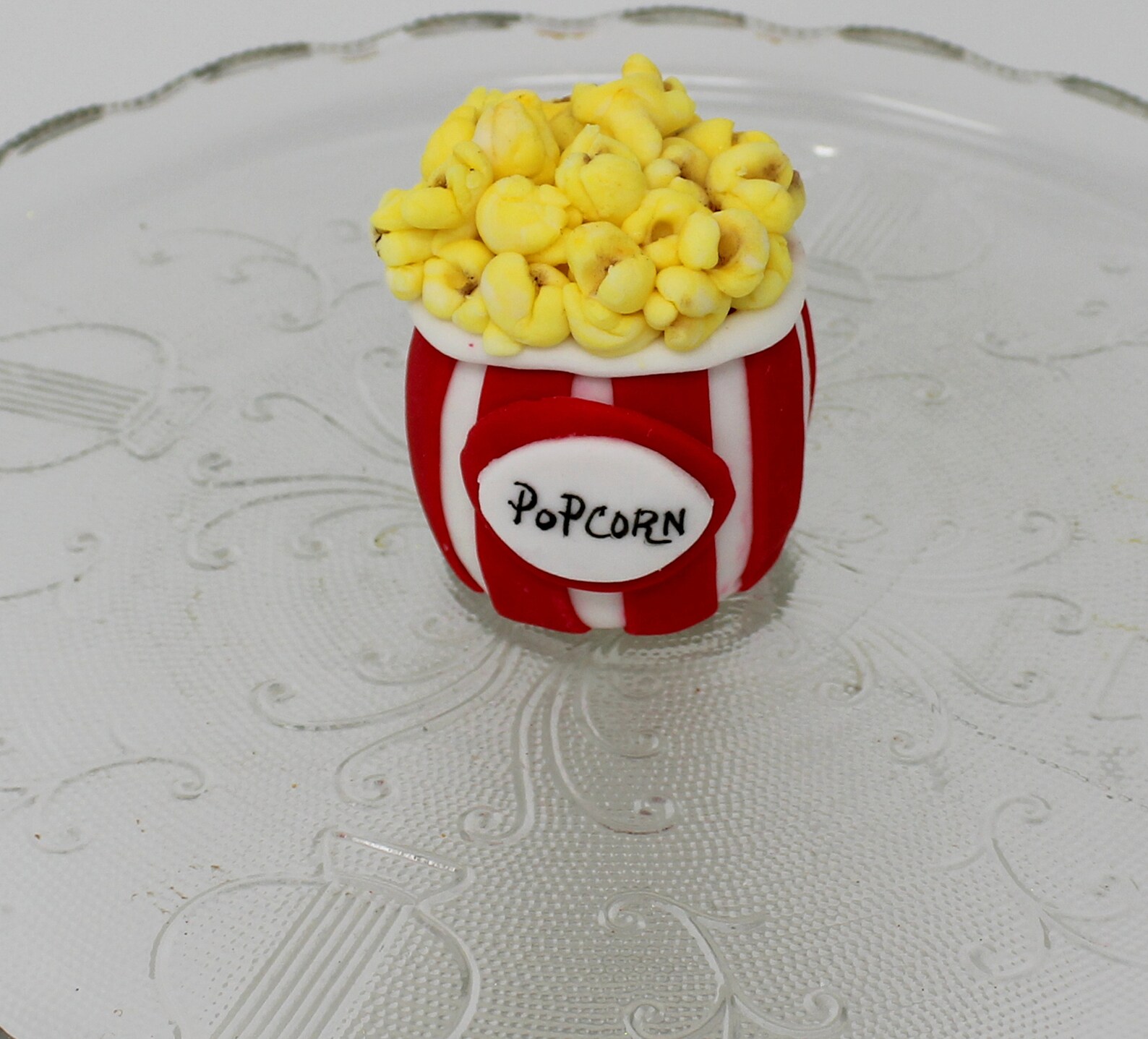 Fondant Popcorn Cake Topper Popcorn Topper Popcorn Theme | Etsy