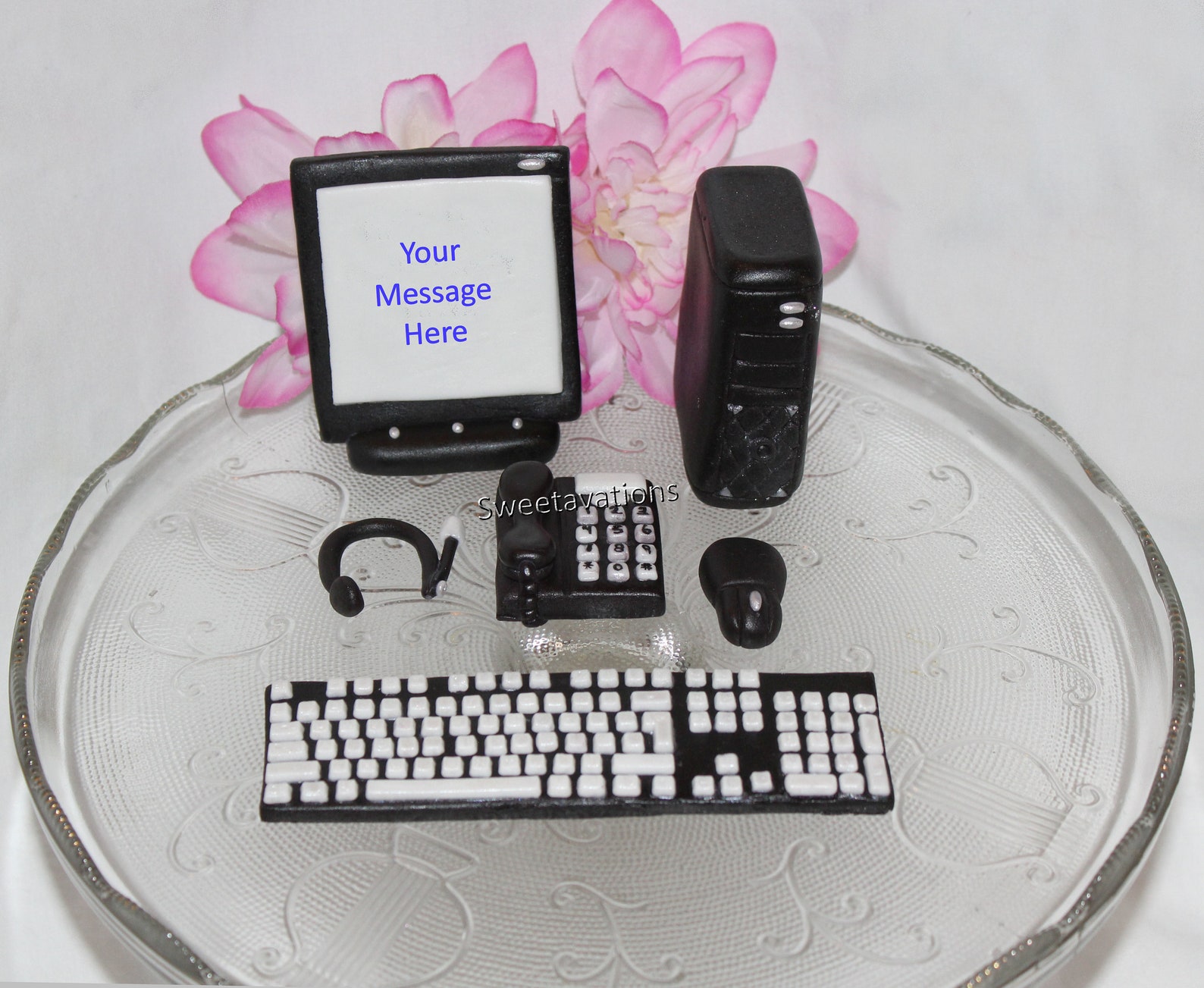 Fondant Computer Cake Topper Fondant Laptop Fondant - Etsy