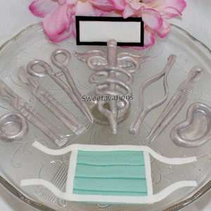 Fondant Surgeon Cake Topper - Fondant Stethoscope - Doctor Topper ...