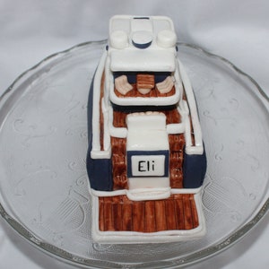 Fondant Yacht Cake Topper Fondant Boat Boat Topper Ship - Etsy