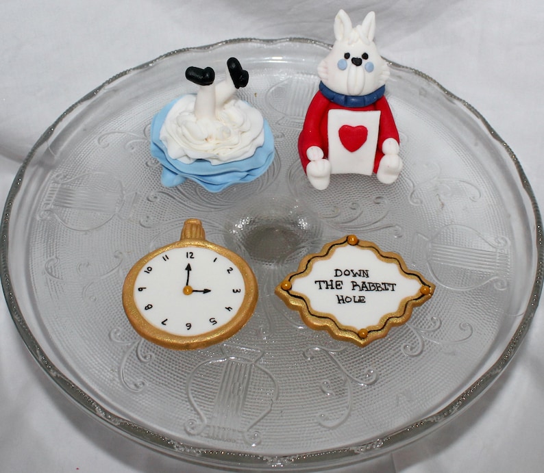 Fondant Alice in Wonderland Cake Topper Alice Cake Topper - Etsy
