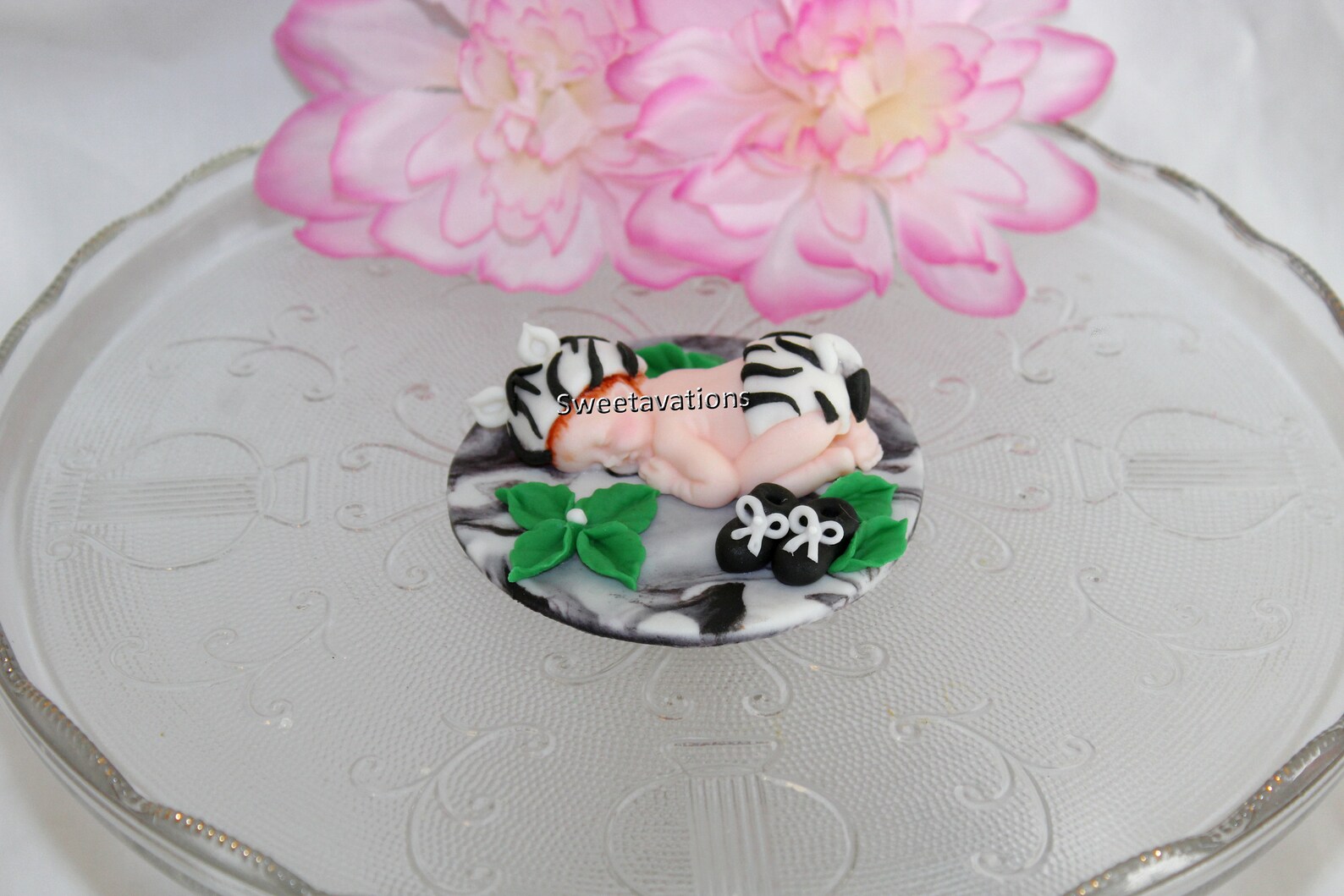 Fondant Zebra Baby Cake Topper Fondant Baby Zebra Baby | Etsy
