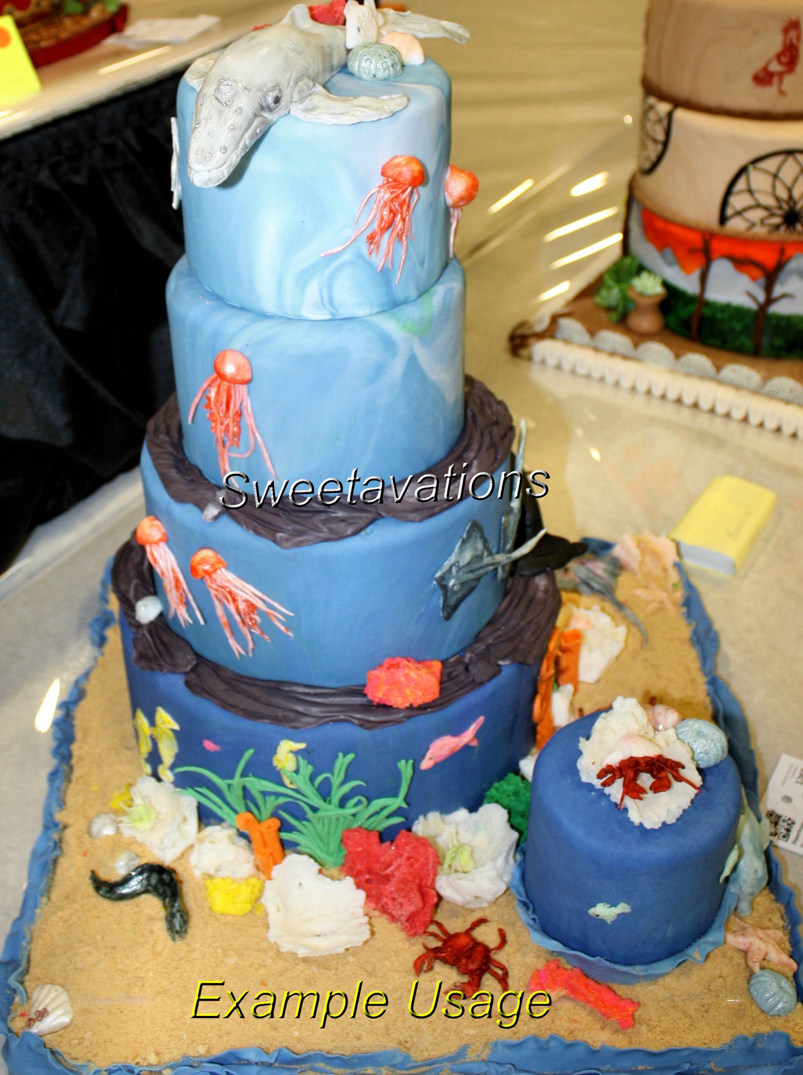 Fondant Coral Cake Topper Coral Topper Beach Cake Ocean - Etsy