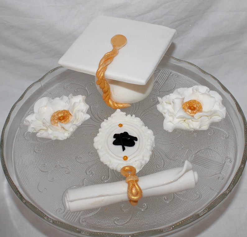 Fondant Graduation Cap Cake Topper Fondant Grad Hat Grad - Etsy