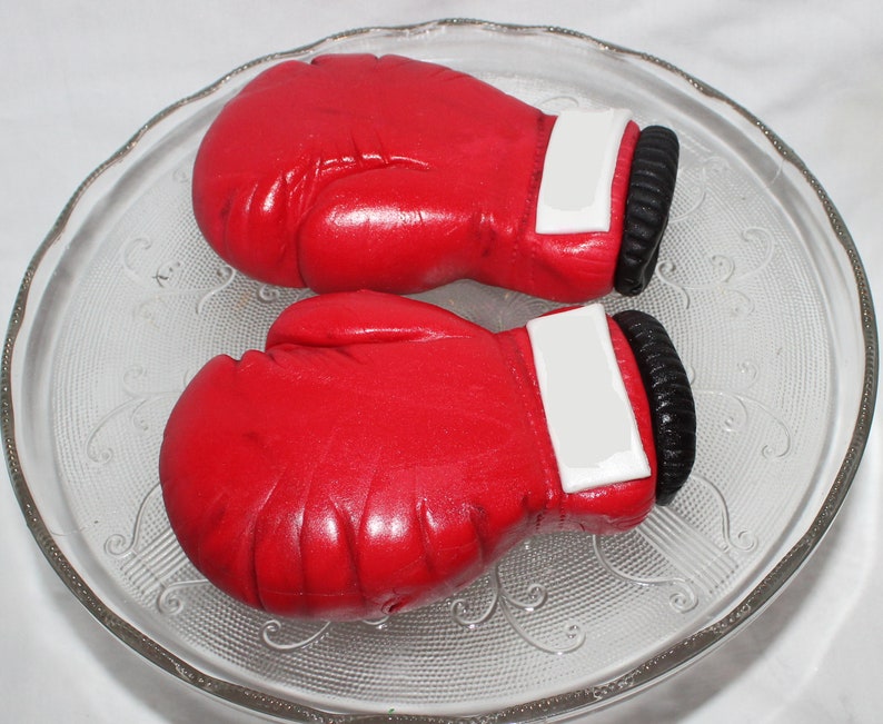 Fondant Boxing Glove Cake Topper - Boxing Glove Topper - Fighting Theme ...