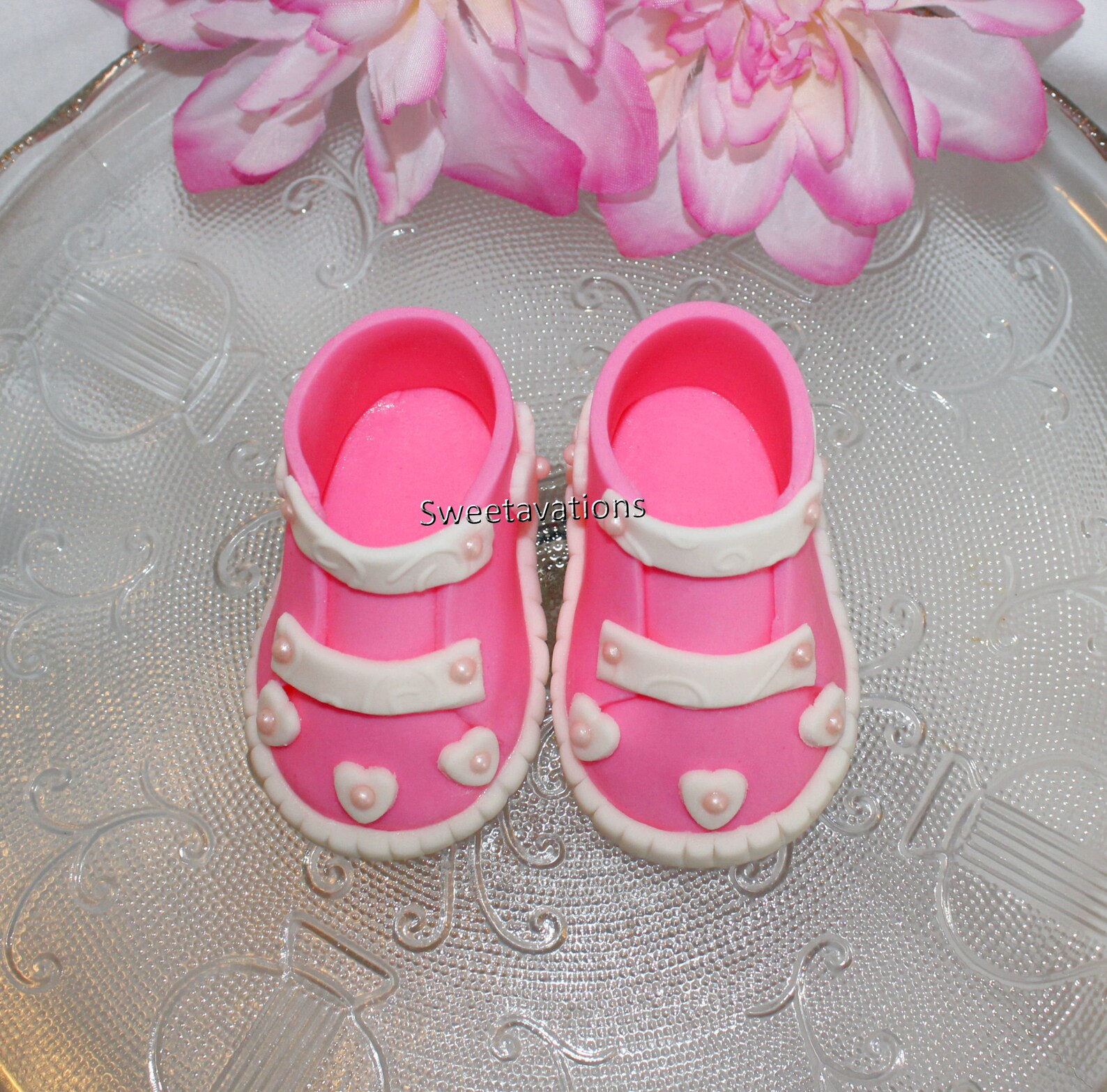 Fondant Baby Shoes Cake Topper Baby Sandals Topper baby | Etsy