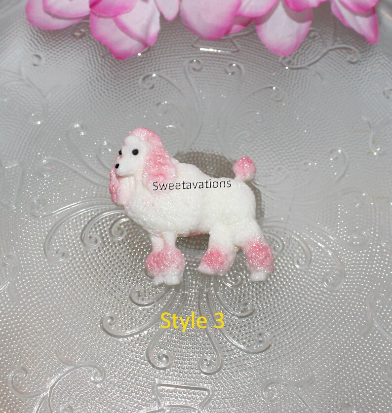 Fondant Dog Cake Topper Fondant Poodle Poodle Topper - Etsy